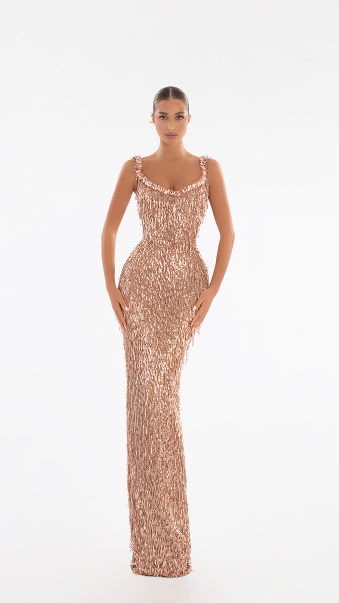 Bronze Elegance Gown – ALBINA DYLA