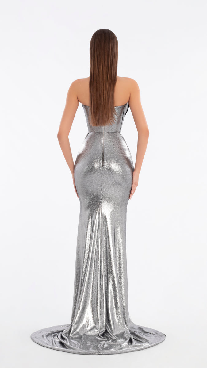 Black Detail Metallic Dress – ALBINA DYLA