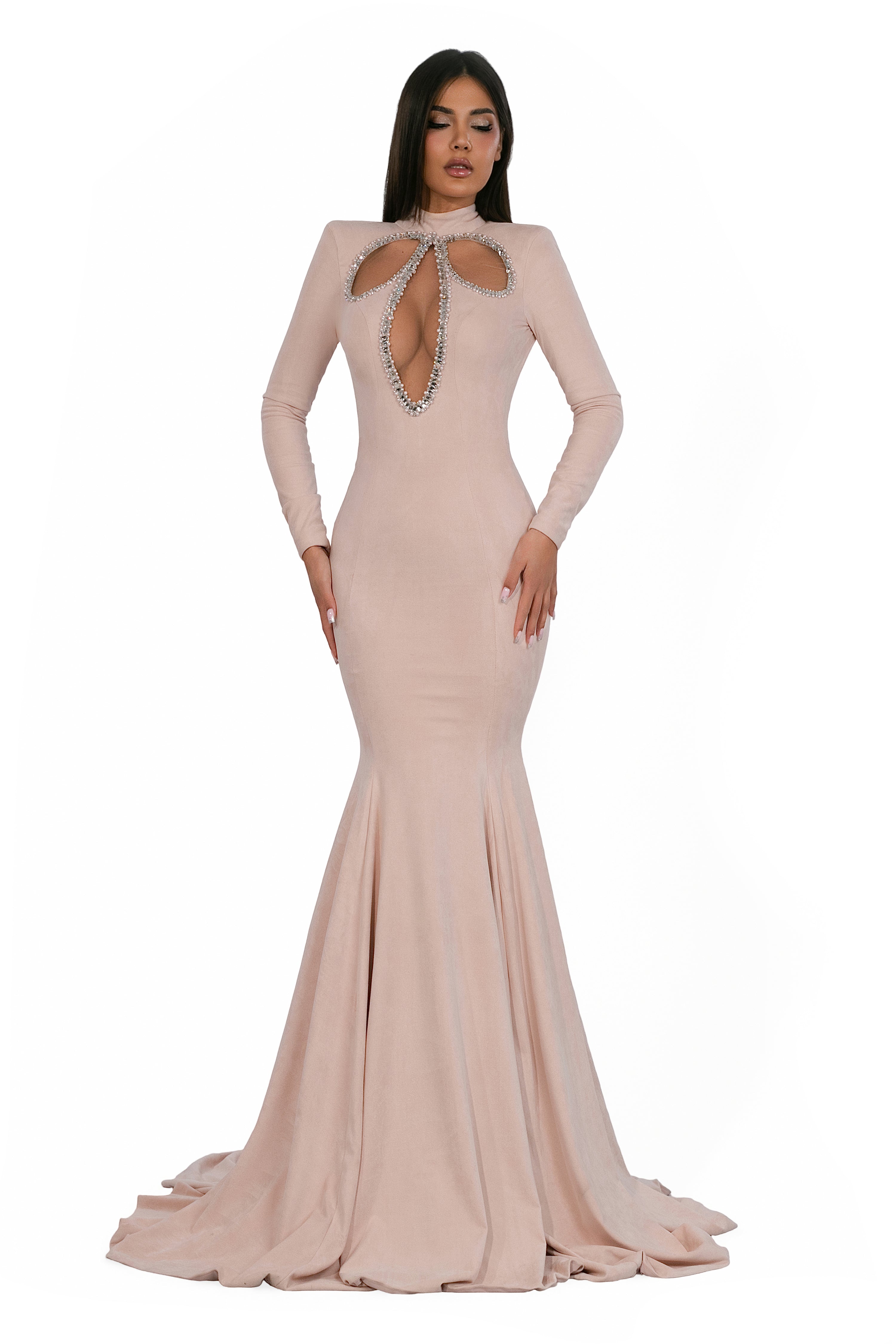 Powder Crystal Cut-Out Gown – ALBINA DYLA
