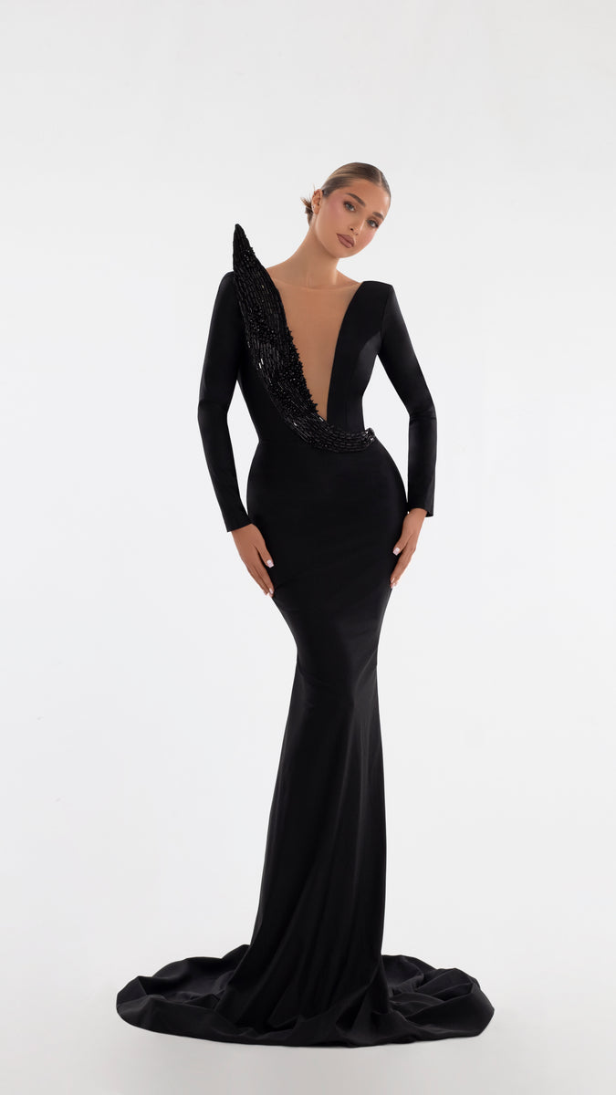 Obsidian Wave Gown – ALBINA DYLA
