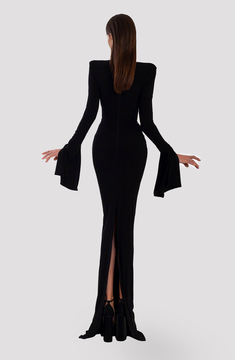 Open Chest Black Dress – ALBINA DYLA