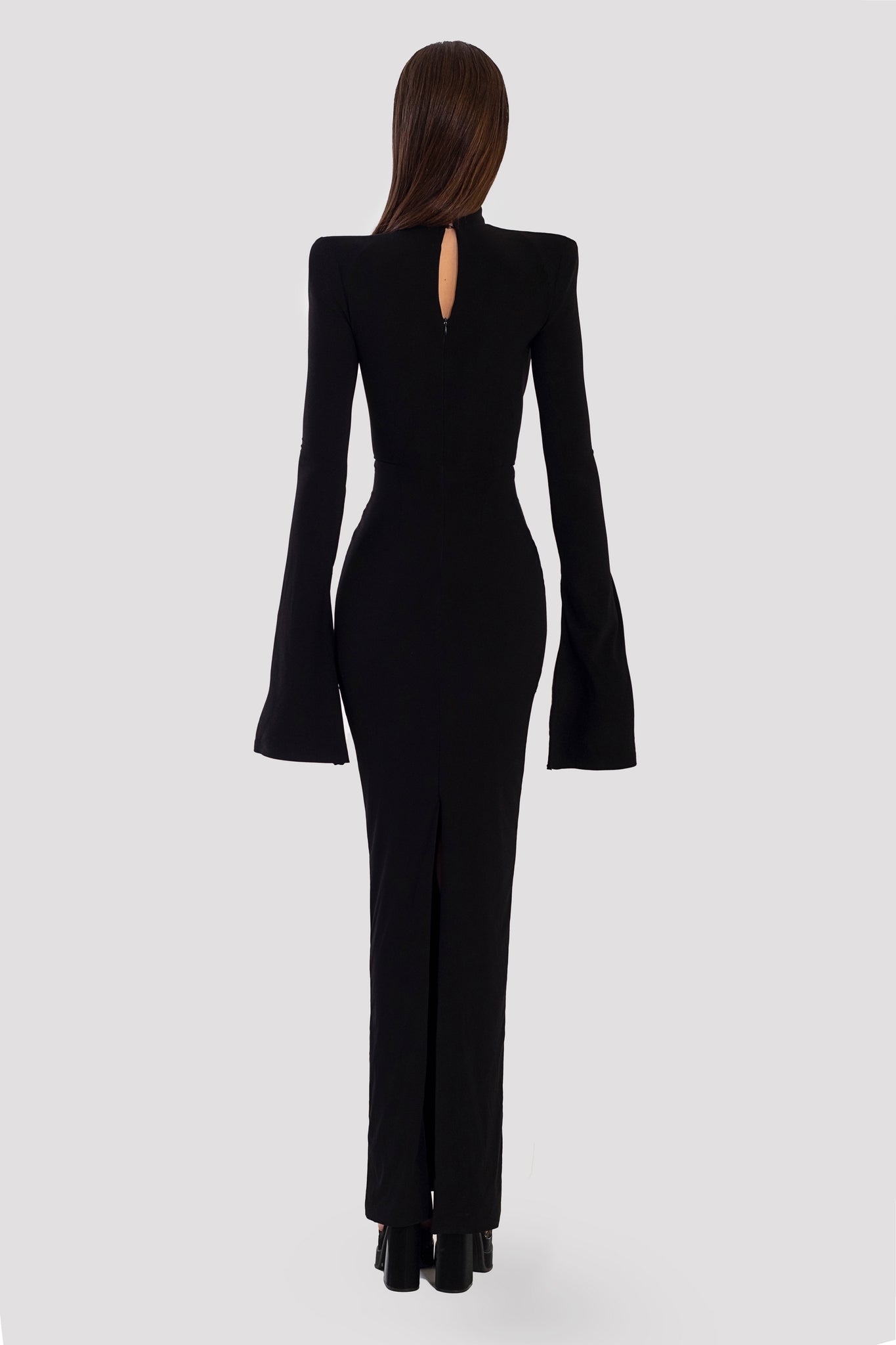 Black Dress With Open Chest – ALBINA DYLA